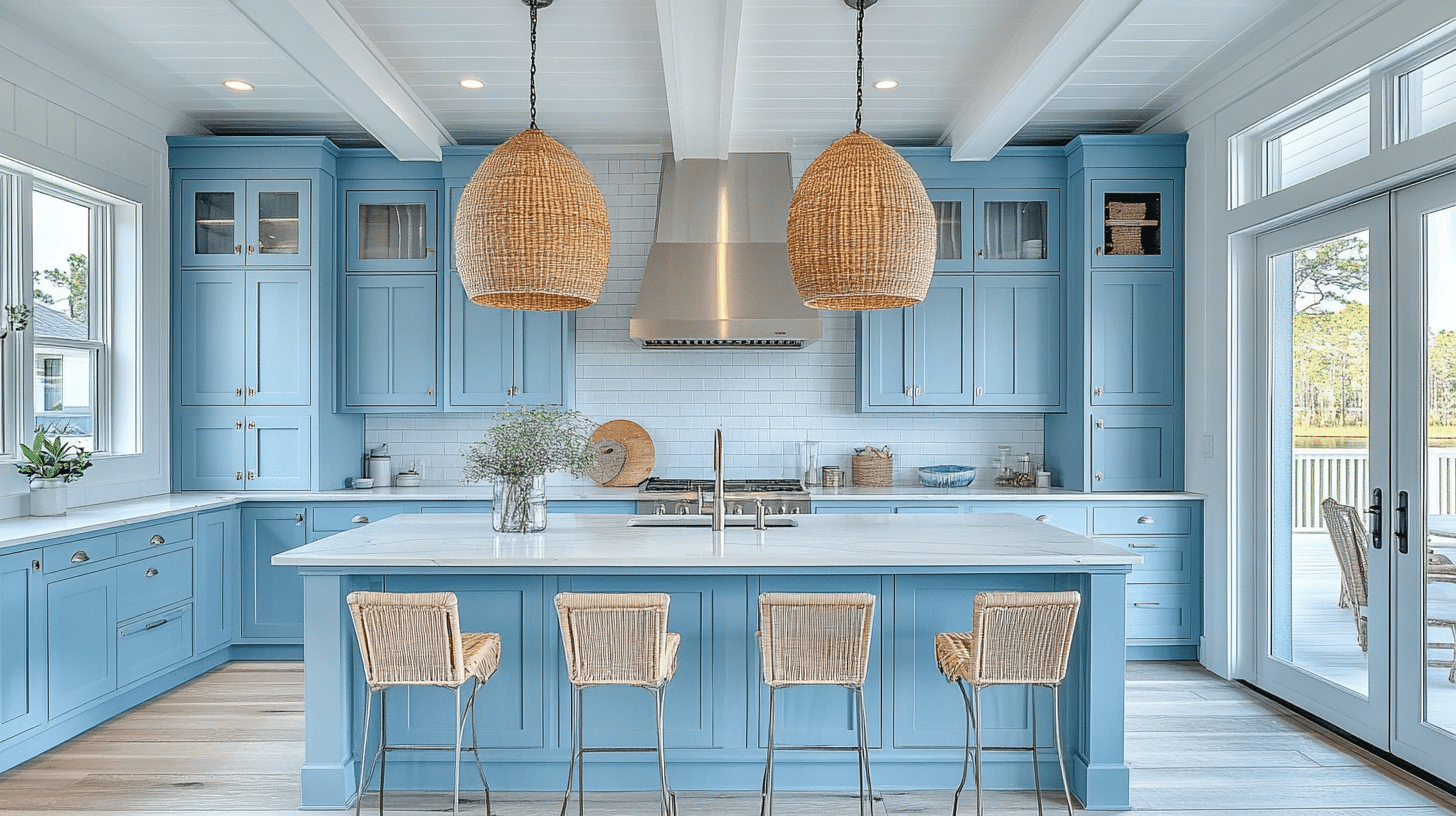 19 Powder Blue Kitchen Cabinets to Transform Your Kitchen into a ...