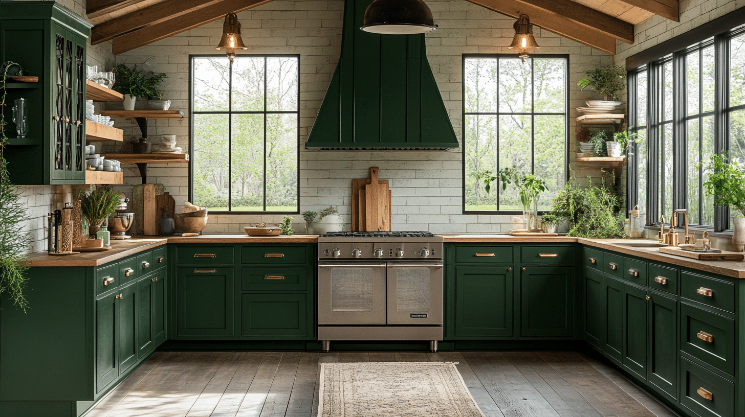29 Dark Green Kitchen Cabinets for a Dramatic and Beautiful Kitchen ...