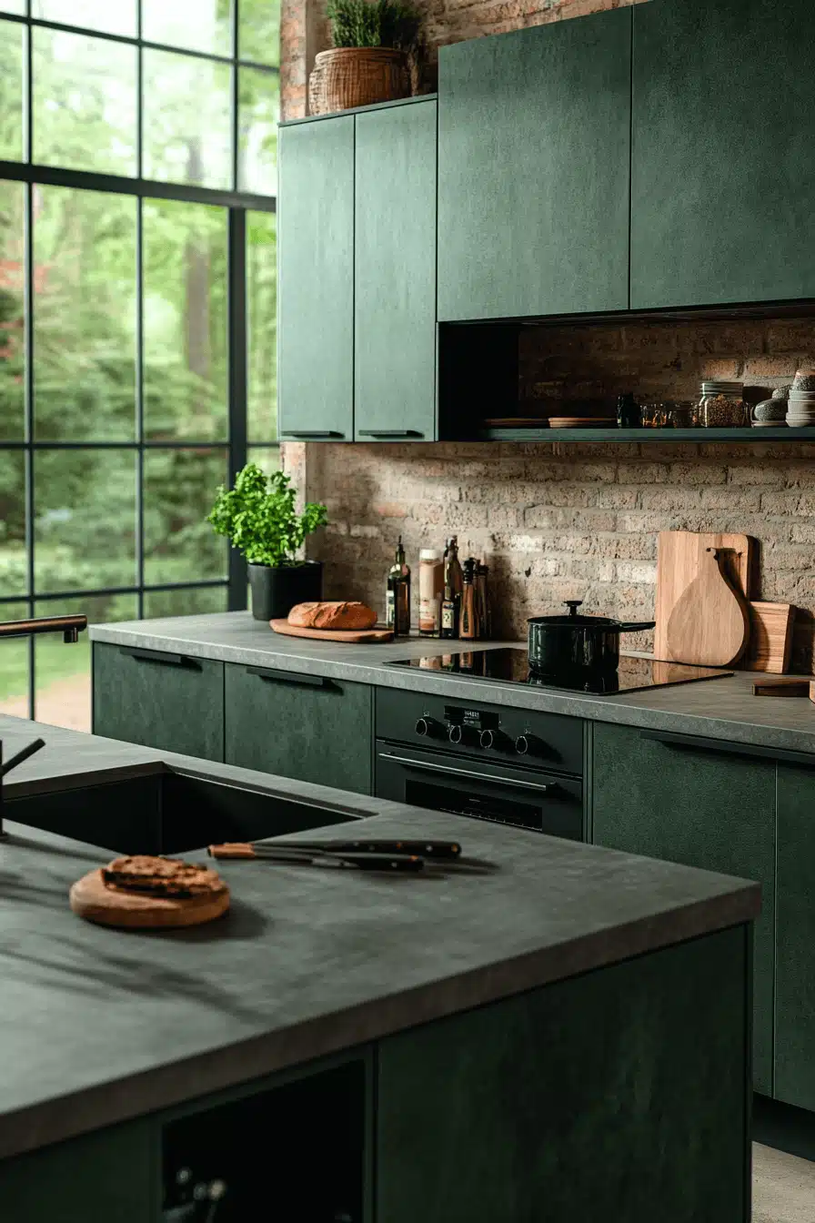 29 Dark Green Kitchen Cabinets Ideas to Bring Rich Elegance Home - My ...