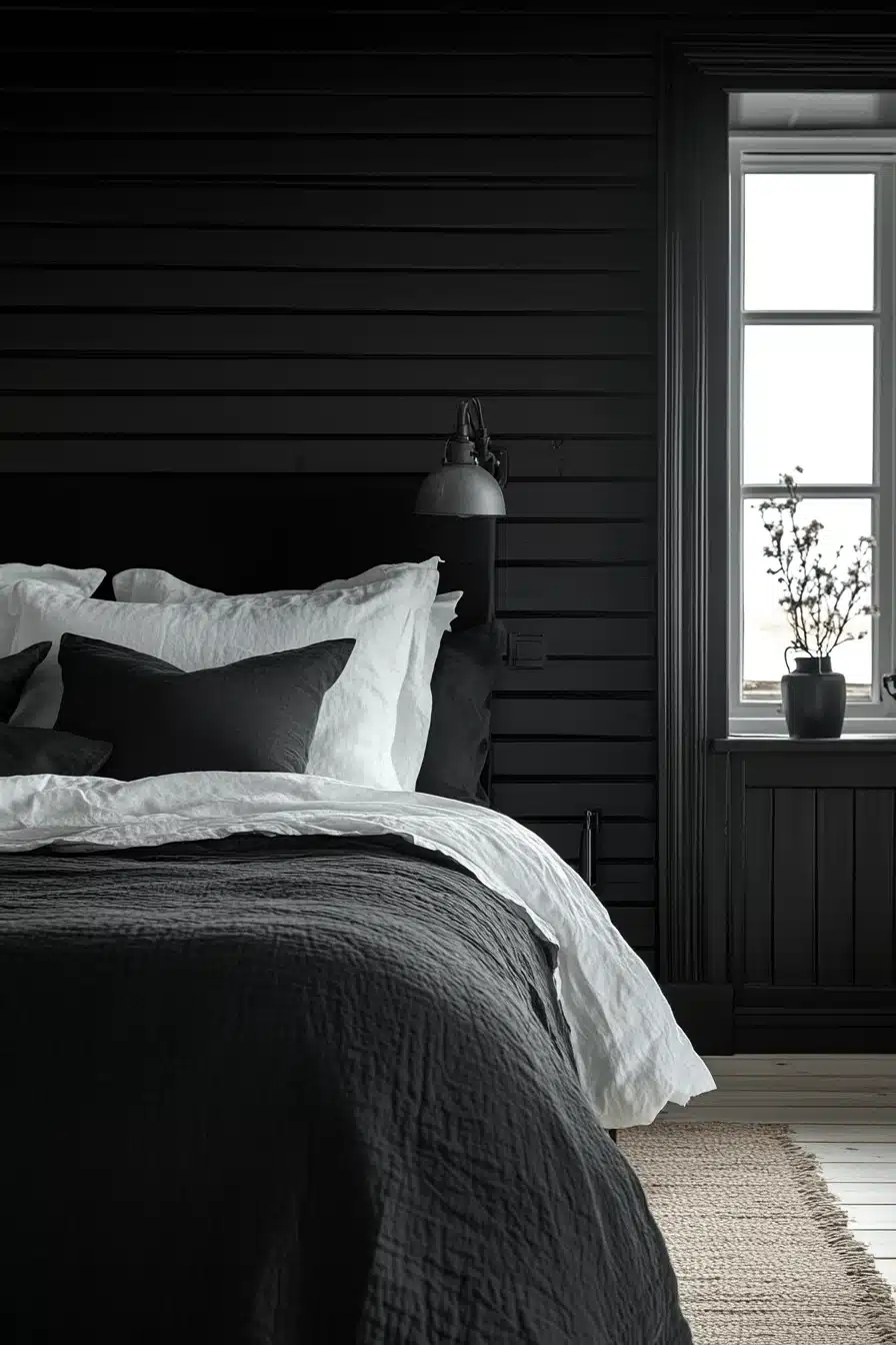 29 Minimalistic Bedroom Ideas Dark Ideas for a Dramatic Yet Peaceful ...