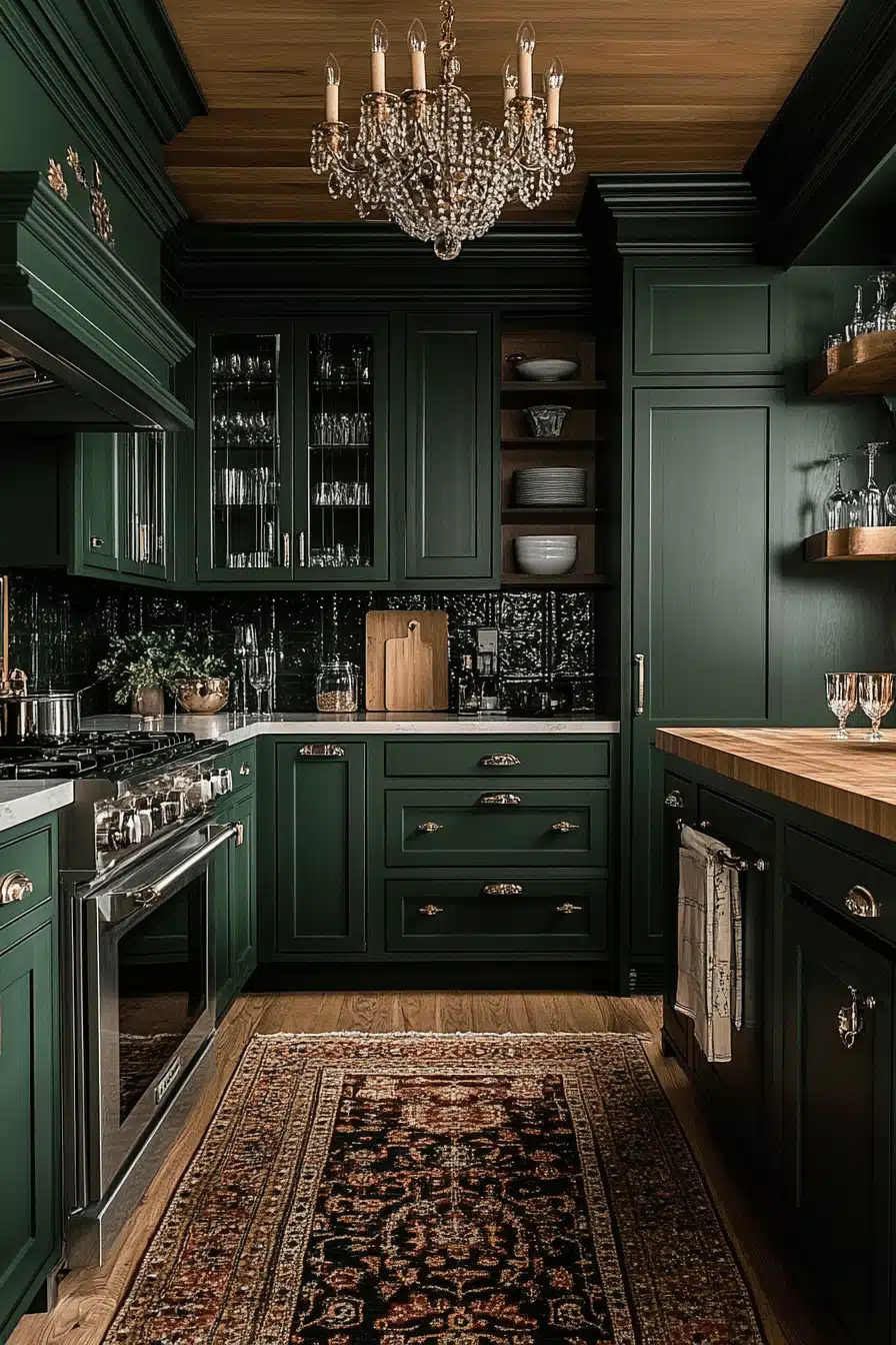 29 Dark Green Kitchen Cabinets Ideas to Bring Rich Elegance Home - My ...