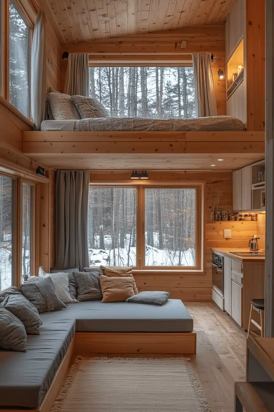 29 Tiny Cabins Interiors Ideas for a Stylish and Practical Getaway - My ...