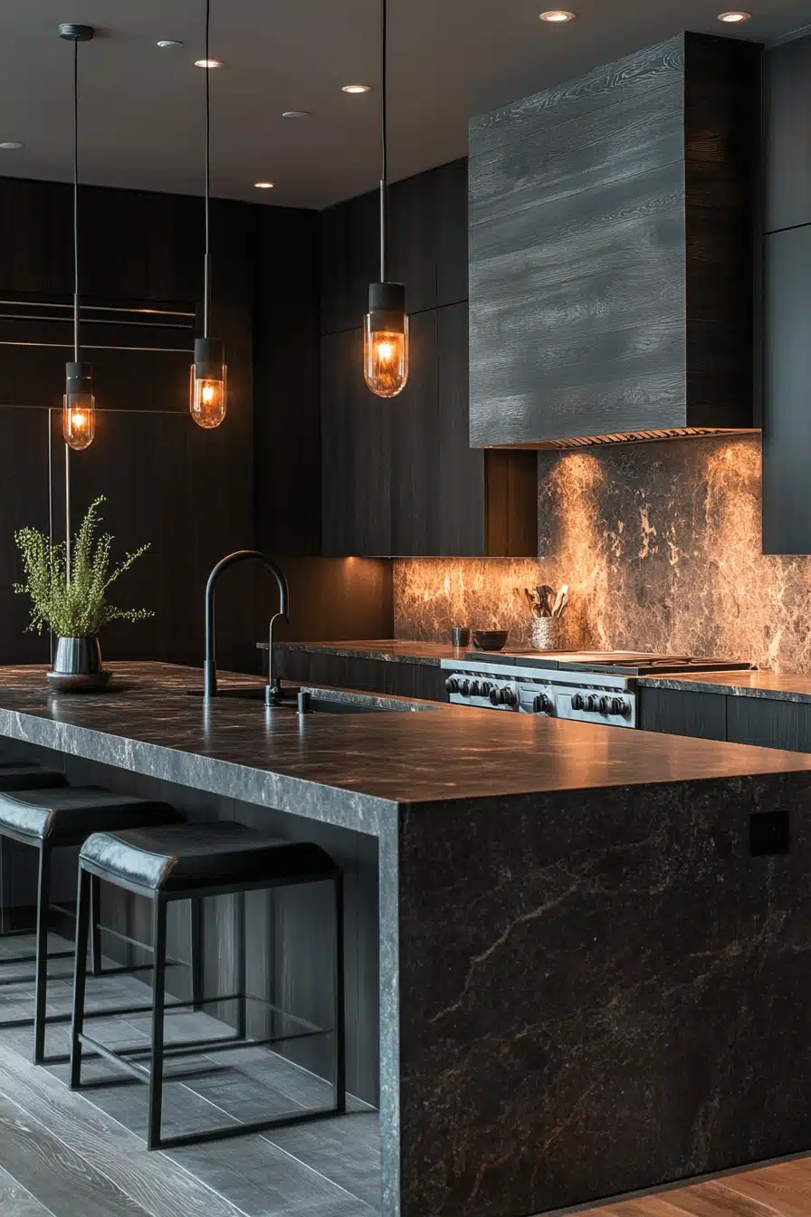 29 Moody Kitchen Ideas to Add Drama and Style to Your Cooking Space ...