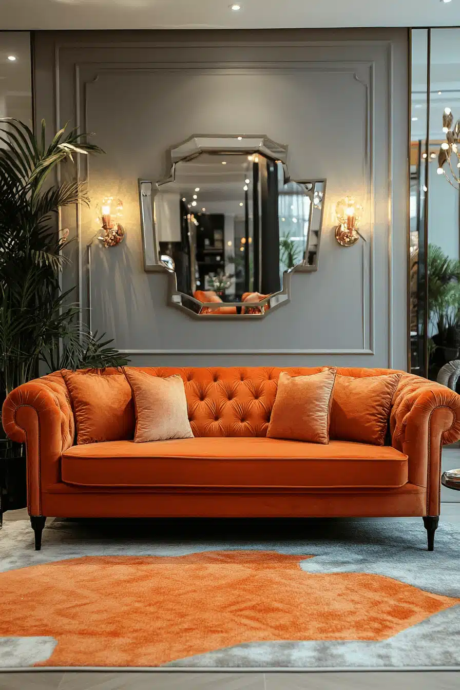 29 Grey and Orange Living Room Ideas to Add Energy and Elegance to Your ...
