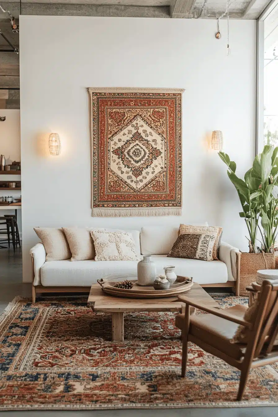 29 Boho Mid Century Modern Living Room Inspirations to Create a ...
