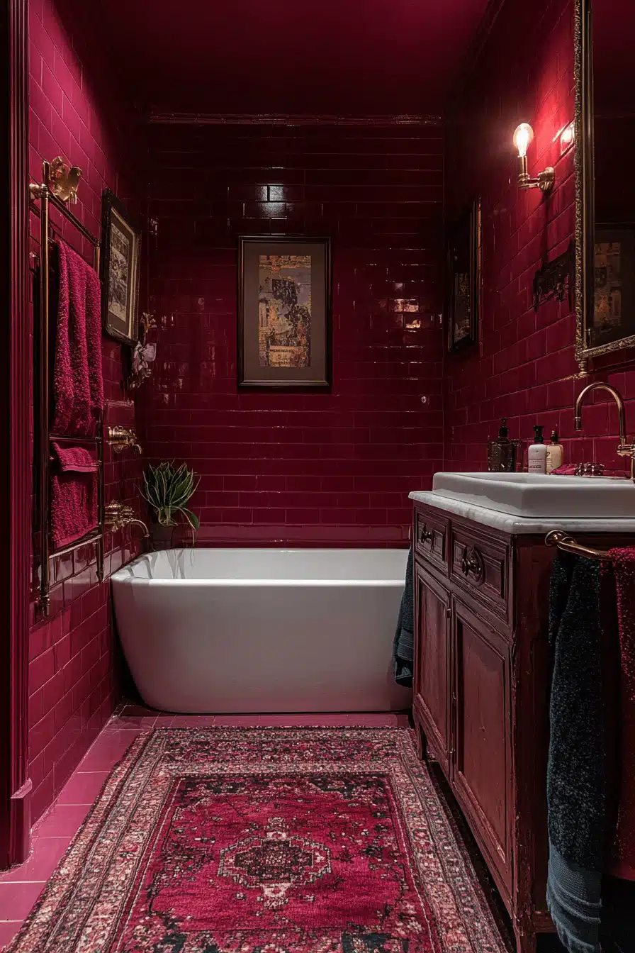 29 Moody Bathroom Inspirations to Add Drama and Comfort to Your Space ...