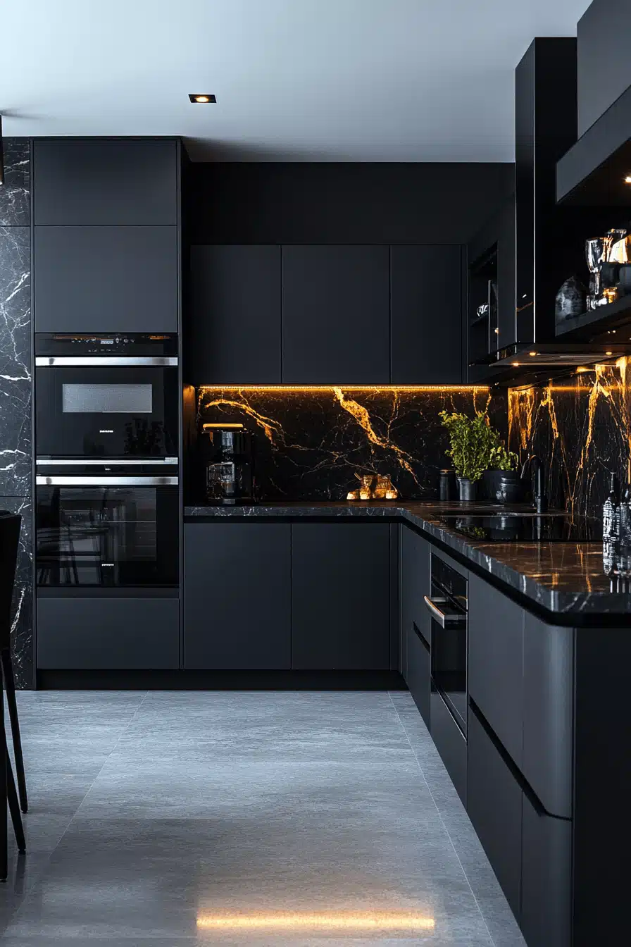 29 Dark Kitchen Aesthetic Designs to Create a Striking Culinary Space ...