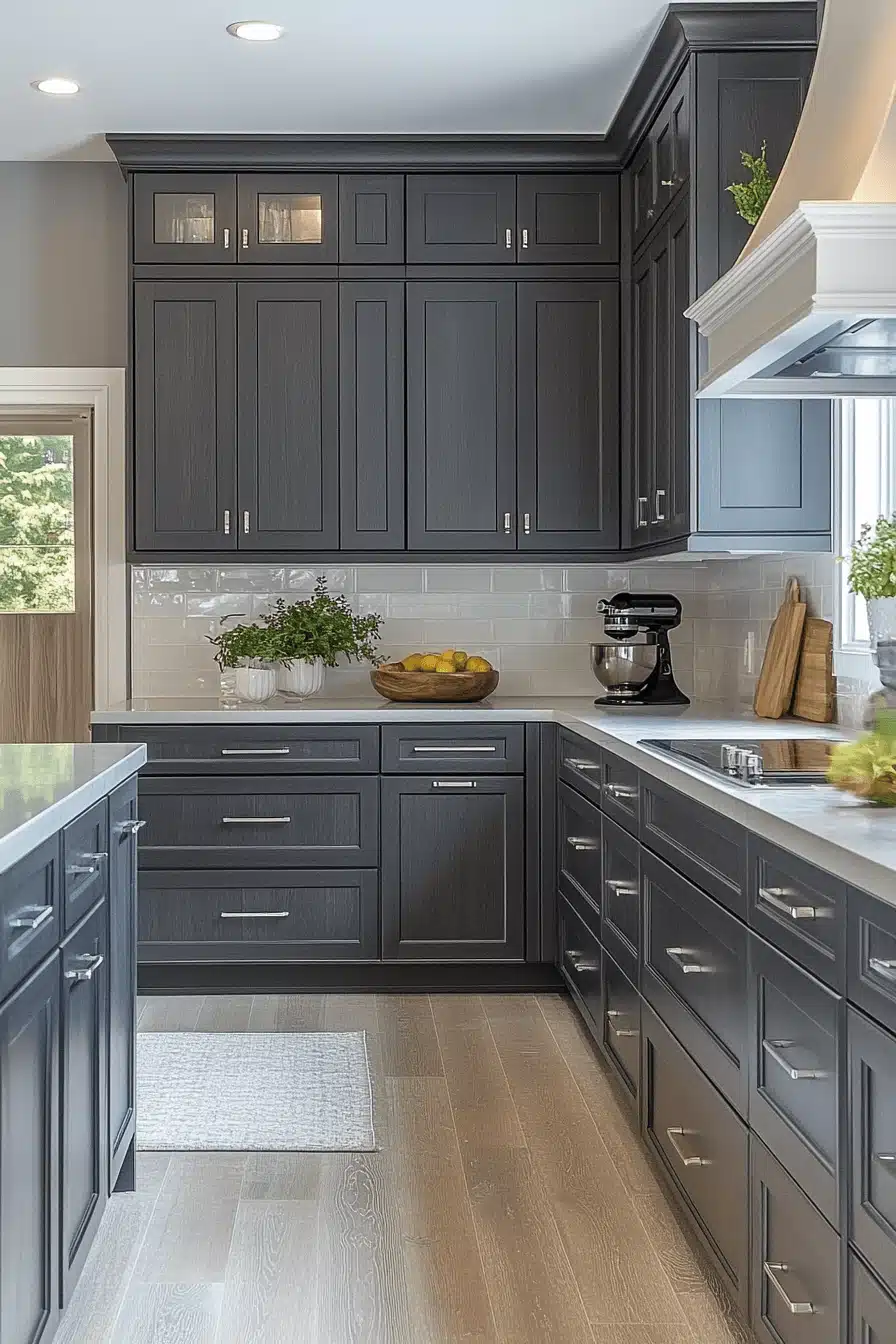 29 Dark Grey Kitchen Cabinets That Prove Neutral Can Be Striking - My ...