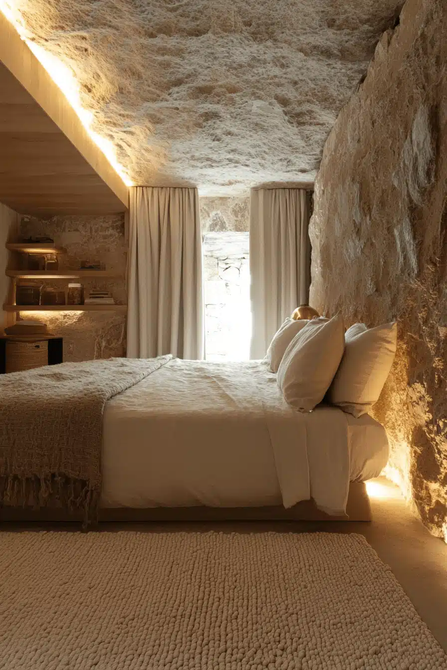 29 Stone Wall Bedroom Vibes to Cozy Up Your Nights - My Elegant Home