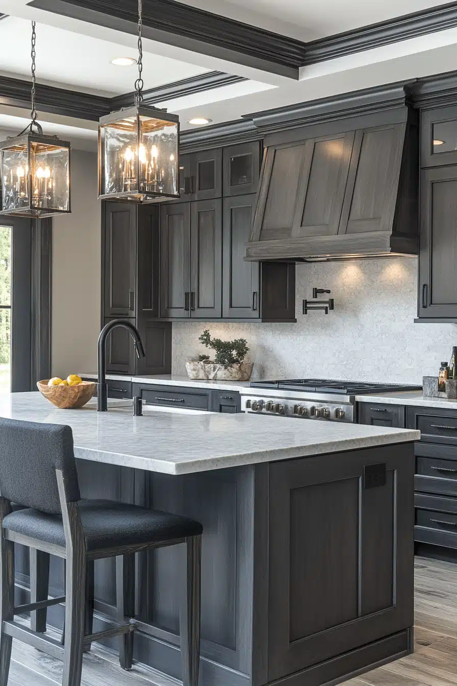 29 Dark Grey Kitchen Cabinets That Prove Neutral Can Be Striking - My ...