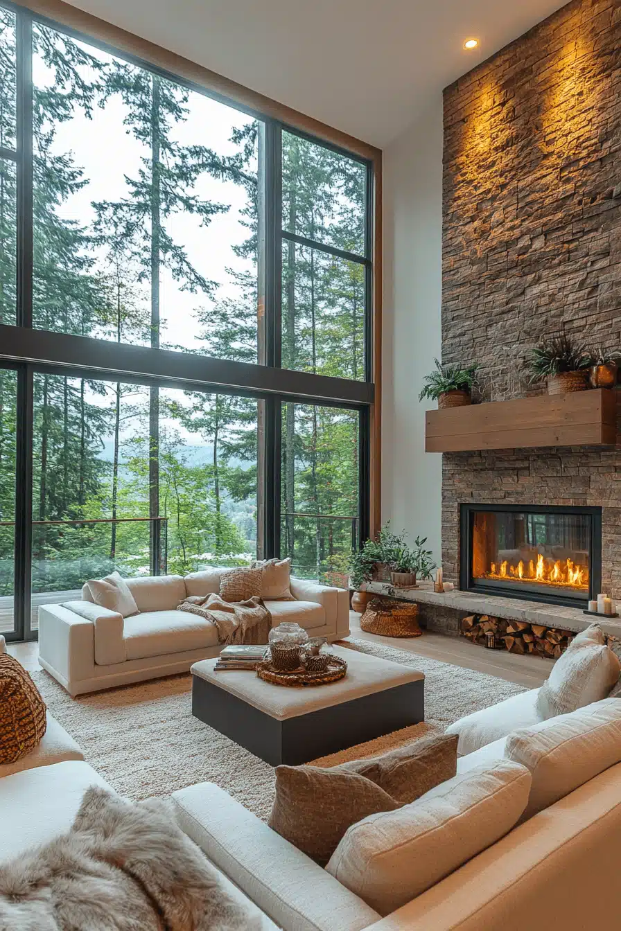 29 Cabin Living Room Concepts to Make Every Day Feel Like a Getaway ...
