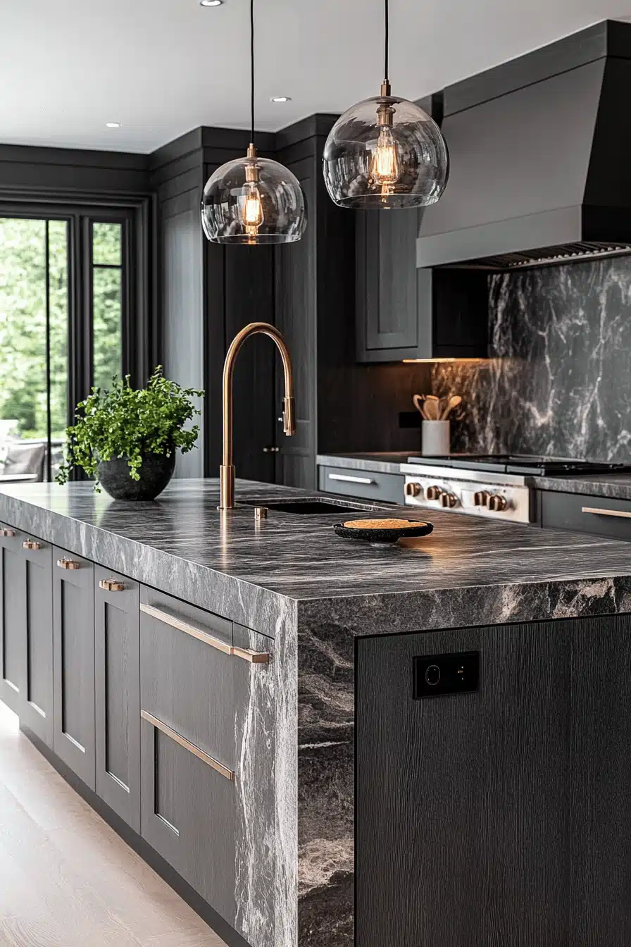 29 Dark Grey Kitchen Cabinets That Prove Neutral Can Be Striking - My ...