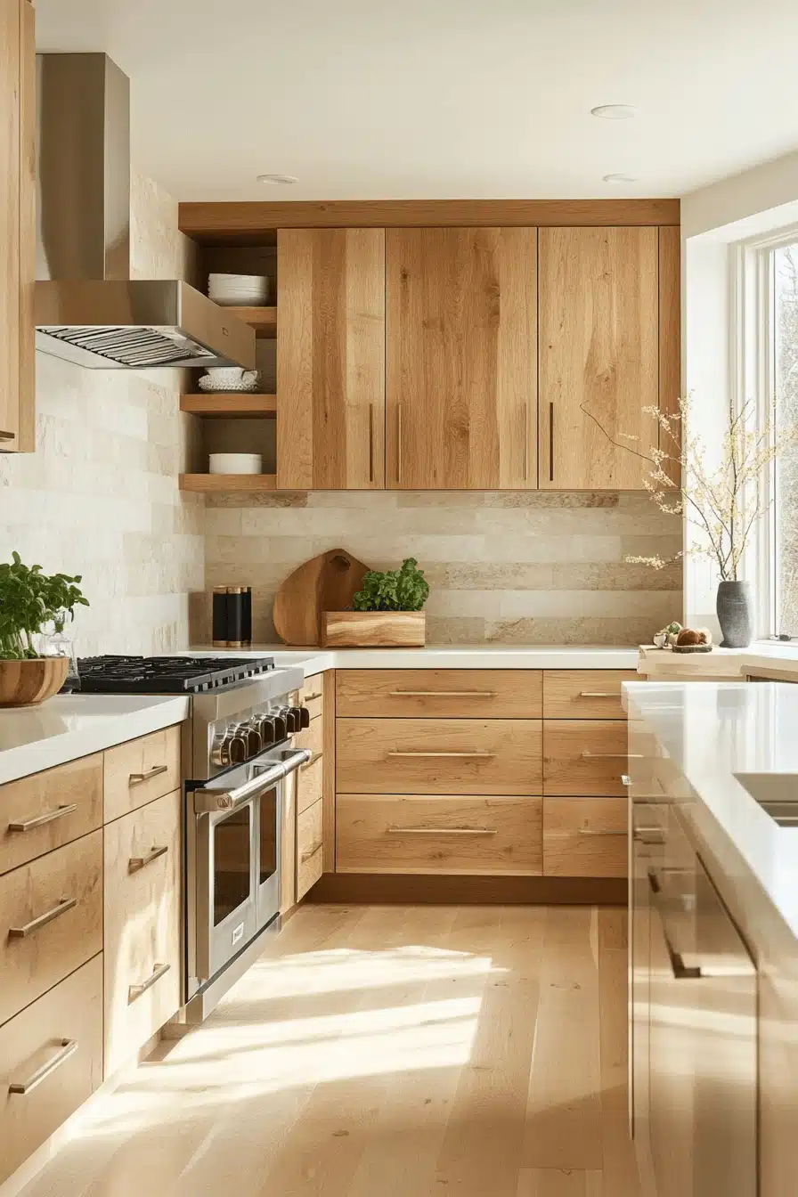 29 Light Wood Kitchen Cabinets That Elevate Everyday Cooking Spaces ...