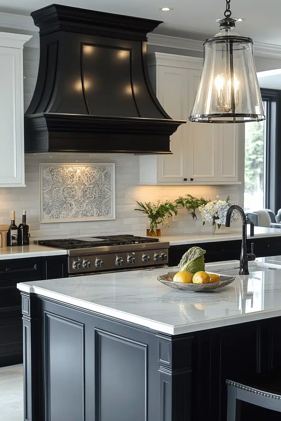 29 Black and White Kitchen Ideas That Create Striking Visual Contrast ...