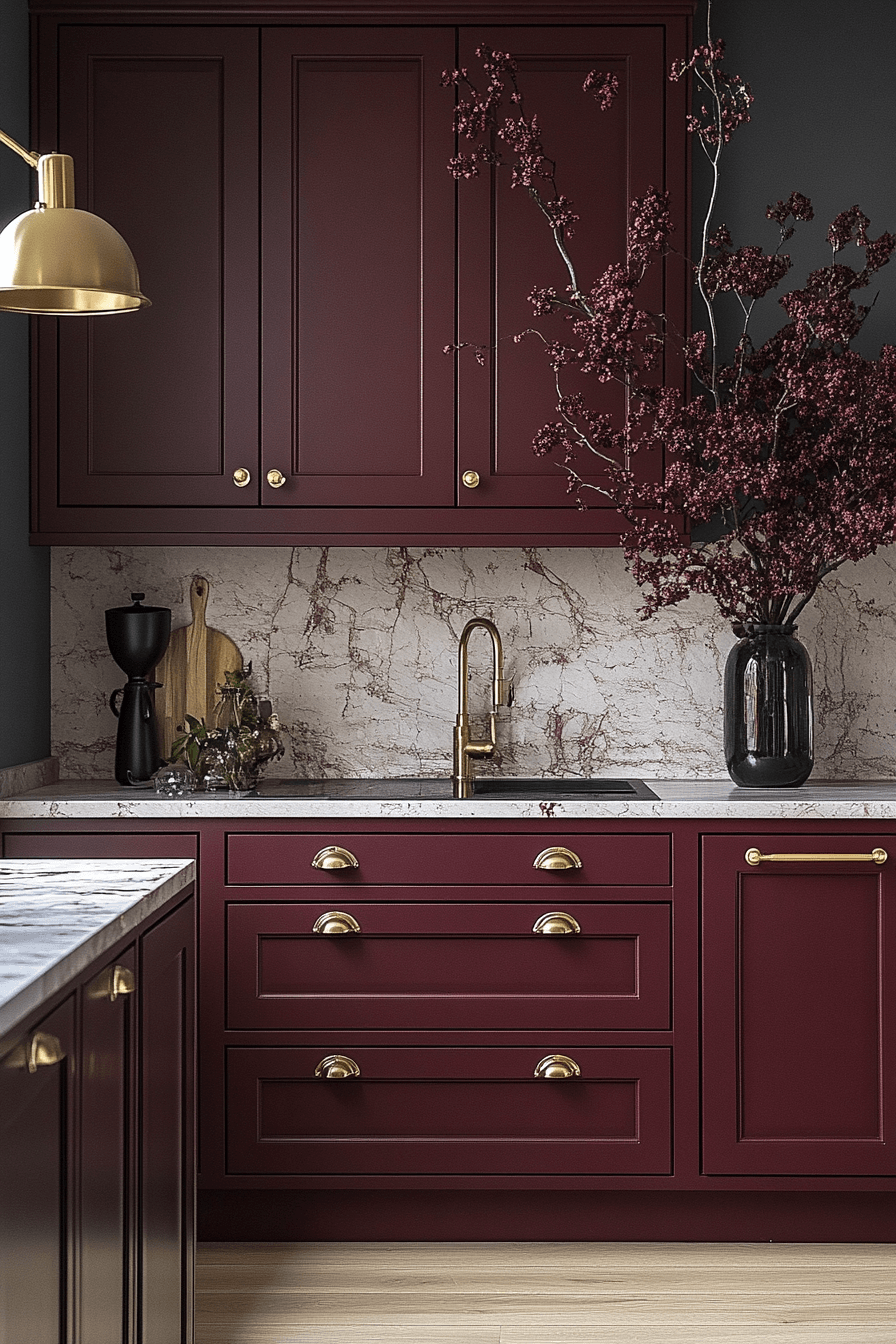 29 Burgundy Kitchen Cabinets for a Bold Yet Sophisticated Cooking Haven ...