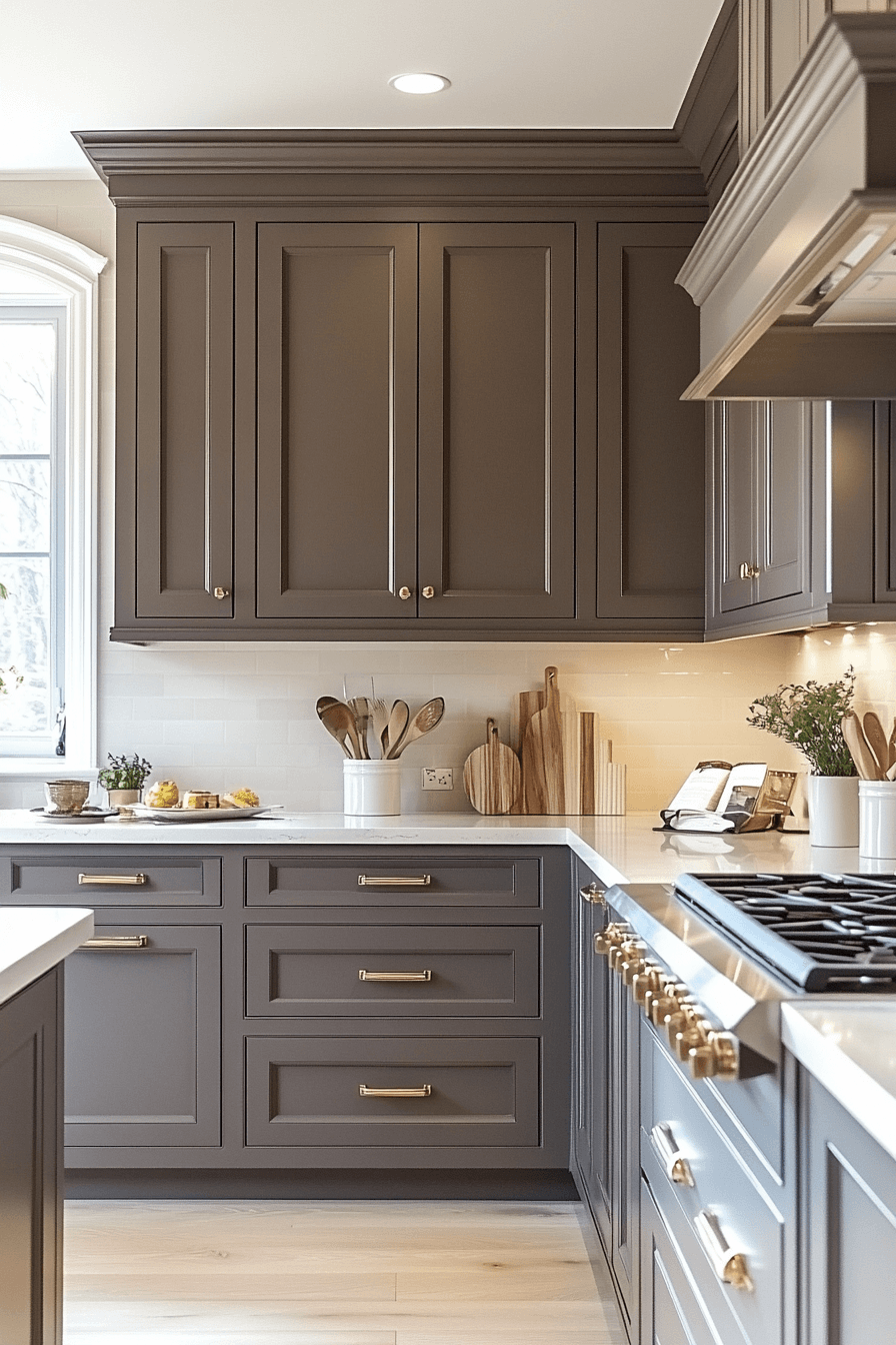 29 Dark Taupe Kitchen Cabinets That Balance Comfort and Class - My ...