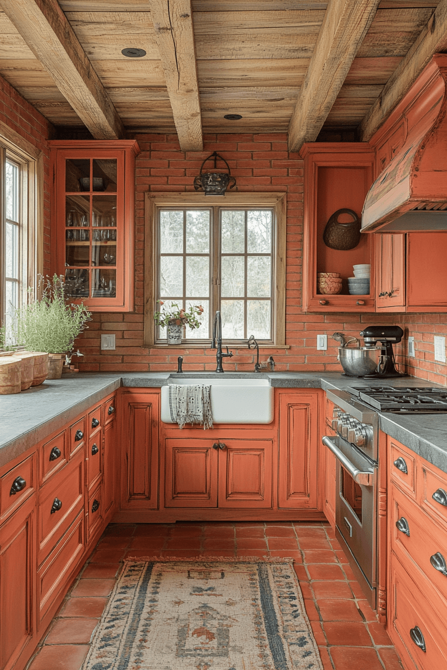 29 Orange Kitchen Cabinets for a Cheery Culinary Retreat - My Elegant Home
