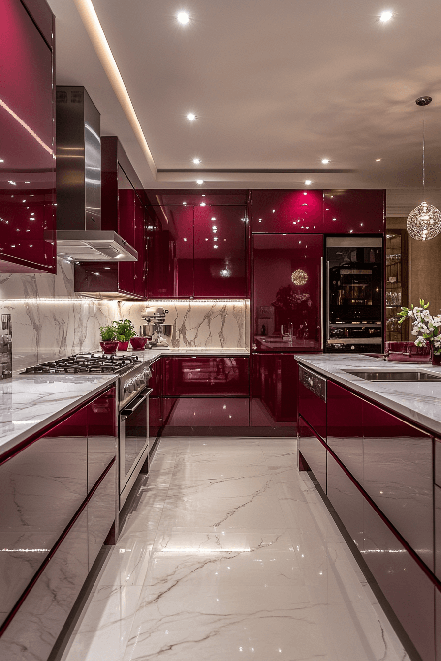 29 Burgundy Kitchen Cabinets for a Bold Yet Sophisticated Cooking Haven ...