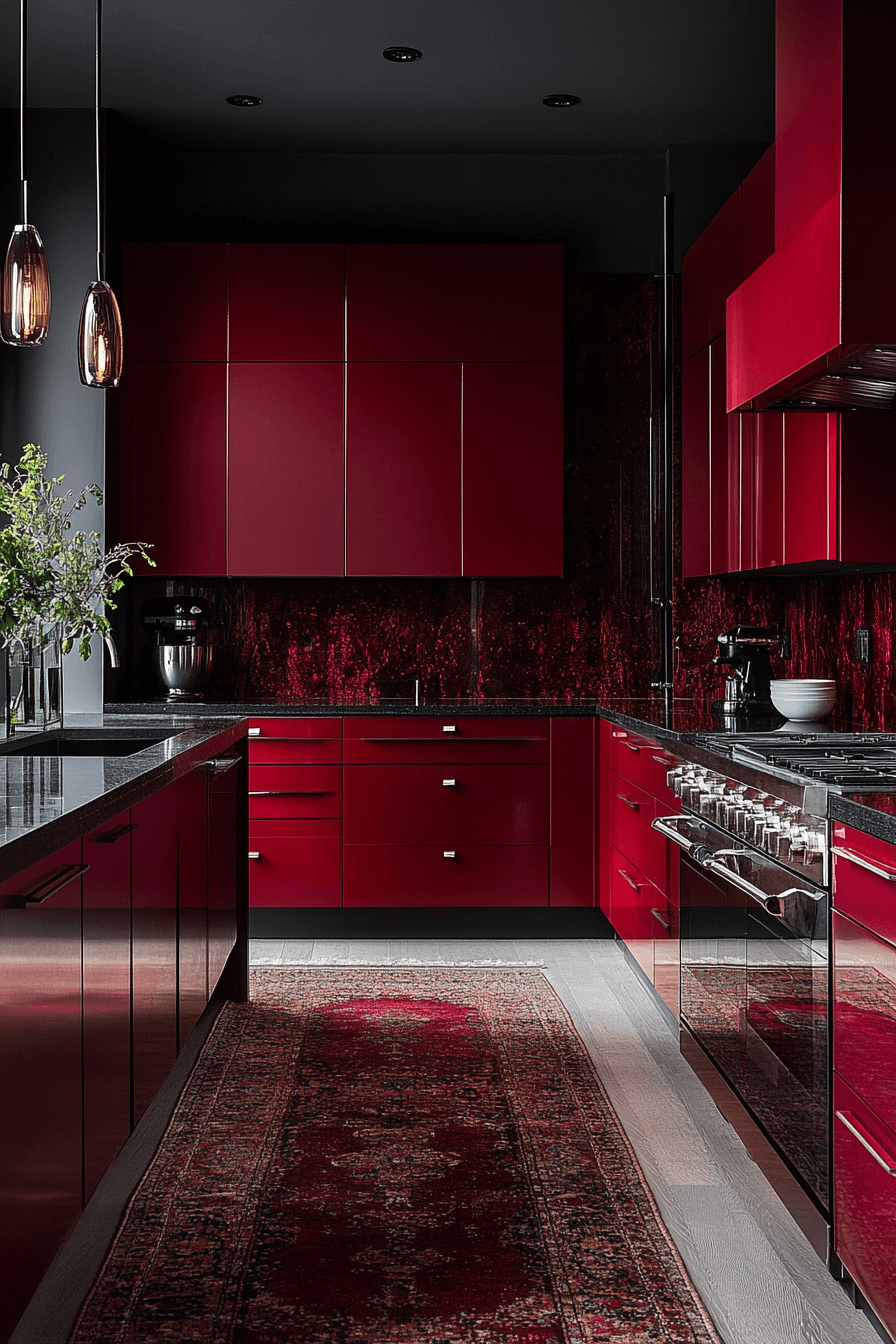 29 Burgundy Kitchen Cabinets for a Bold Yet Sophisticated Cooking Haven ...