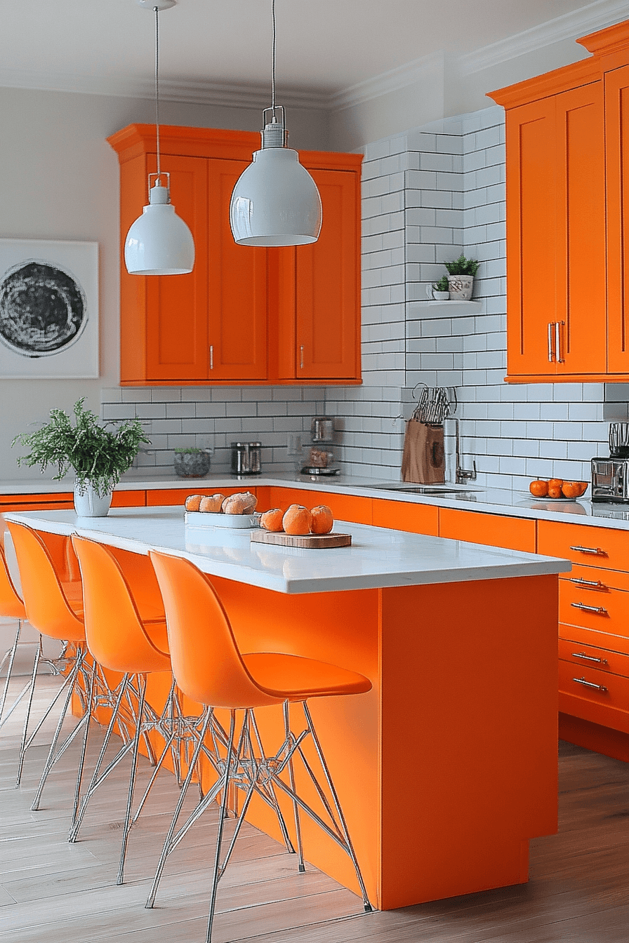 29 Orange Kitchen Cabinets for a Cheery Culinary Retreat - My Elegant Home