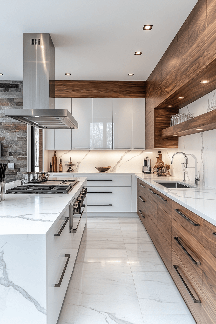 29 White and Wood Kitchen Cabinets to Refresh Without Going Bold - My ...