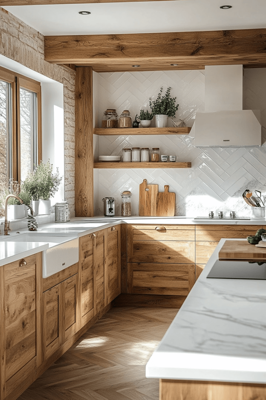 29 White and Wood Kitchen Cabinets to Refresh Without Going Bold - My ...