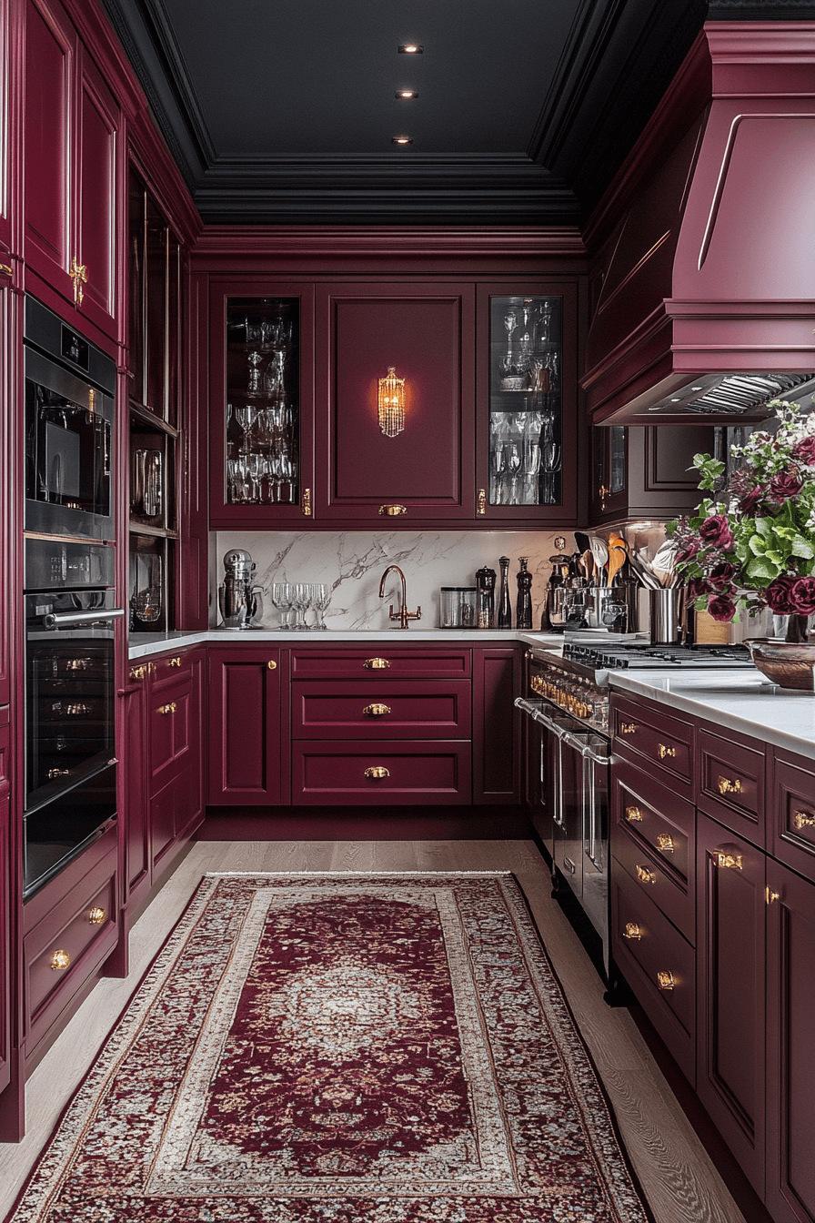 29 Burgundy Kitchen Cabinets for a Bold Yet Sophisticated Cooking Haven ...