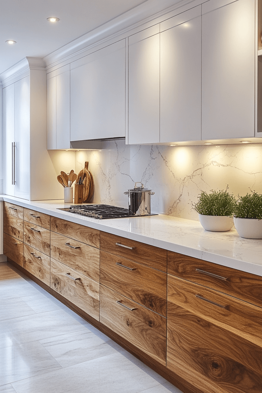 29 White and Wood Kitchen Cabinets to Refresh Without Going Bold - My ...