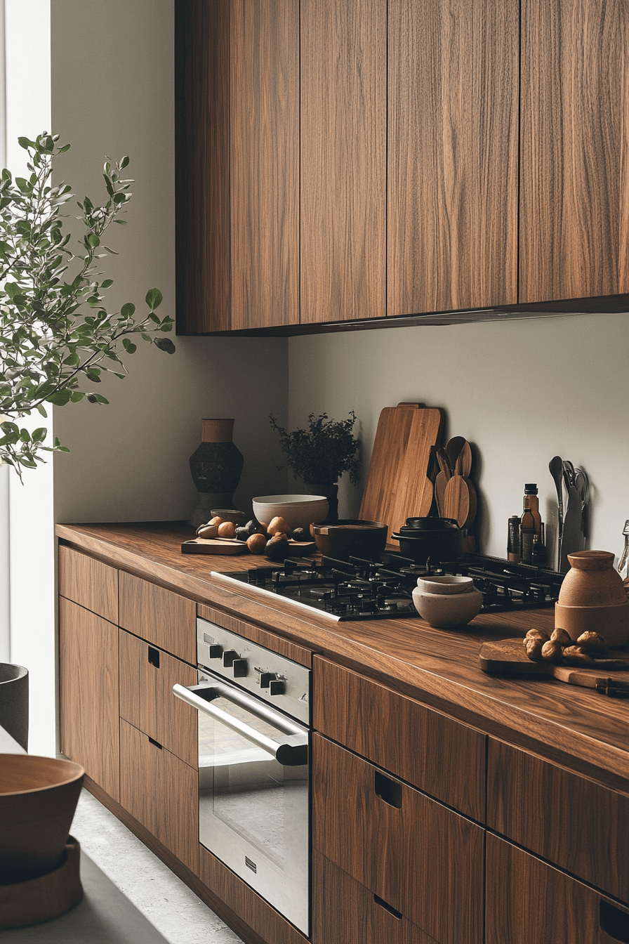 29 Dark Walnut Kitchen Cabinets for a High-End Natural Finish - My ...