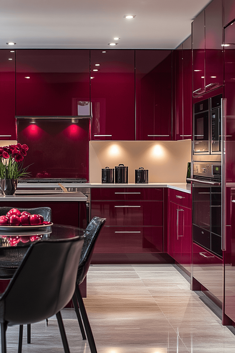 29 Burgundy Kitchen Cabinets for a Bold Yet Sophisticated Cooking Haven ...