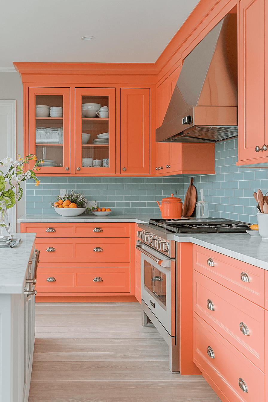 29 Orange Kitchen Cabinets for a Cheery Culinary Retreat - My Elegant Home