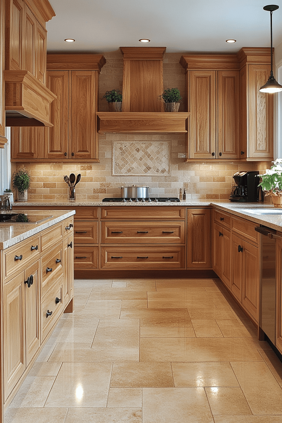 27+ Golden Oak Kitchen Cabinets Inspiration for a Fresh and Airy Look ...