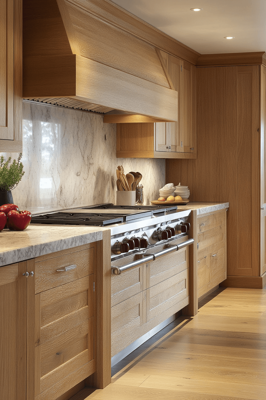 27+ Golden Oak Kitchen Cabinets Inspiration for a Fresh and Airy Look ...