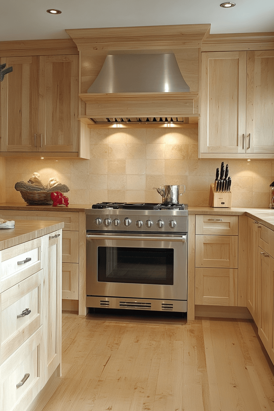 25+ Natural Maple Kitchen Cabinets for a Bright and Family-Friendly ...