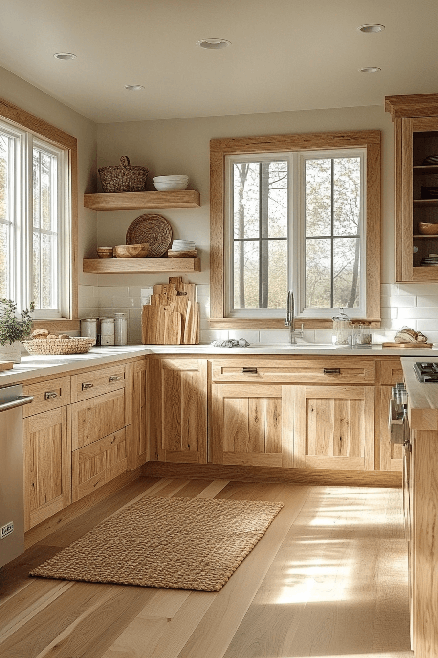 28+ Light Oak Kitchen Cabinets Inspiration for a Cozy Kitchen Upgrade ...