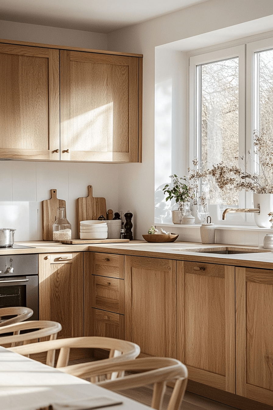 28+ Light Oak Kitchen Cabinets Inspiration for a Cozy Kitchen Upgrade ...