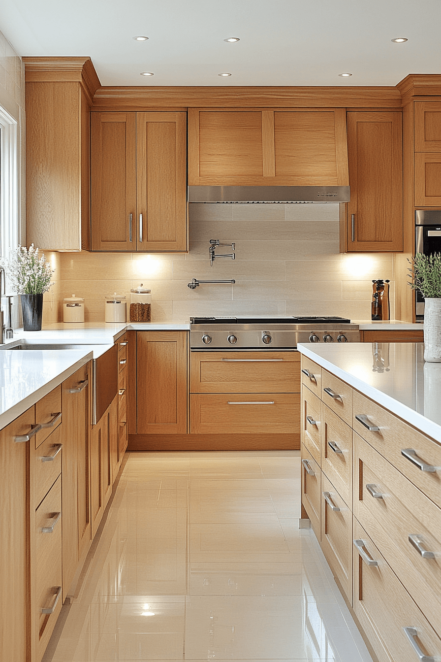 25+ Natural Maple Kitchen Cabinets for a Bright and Family-Friendly ...