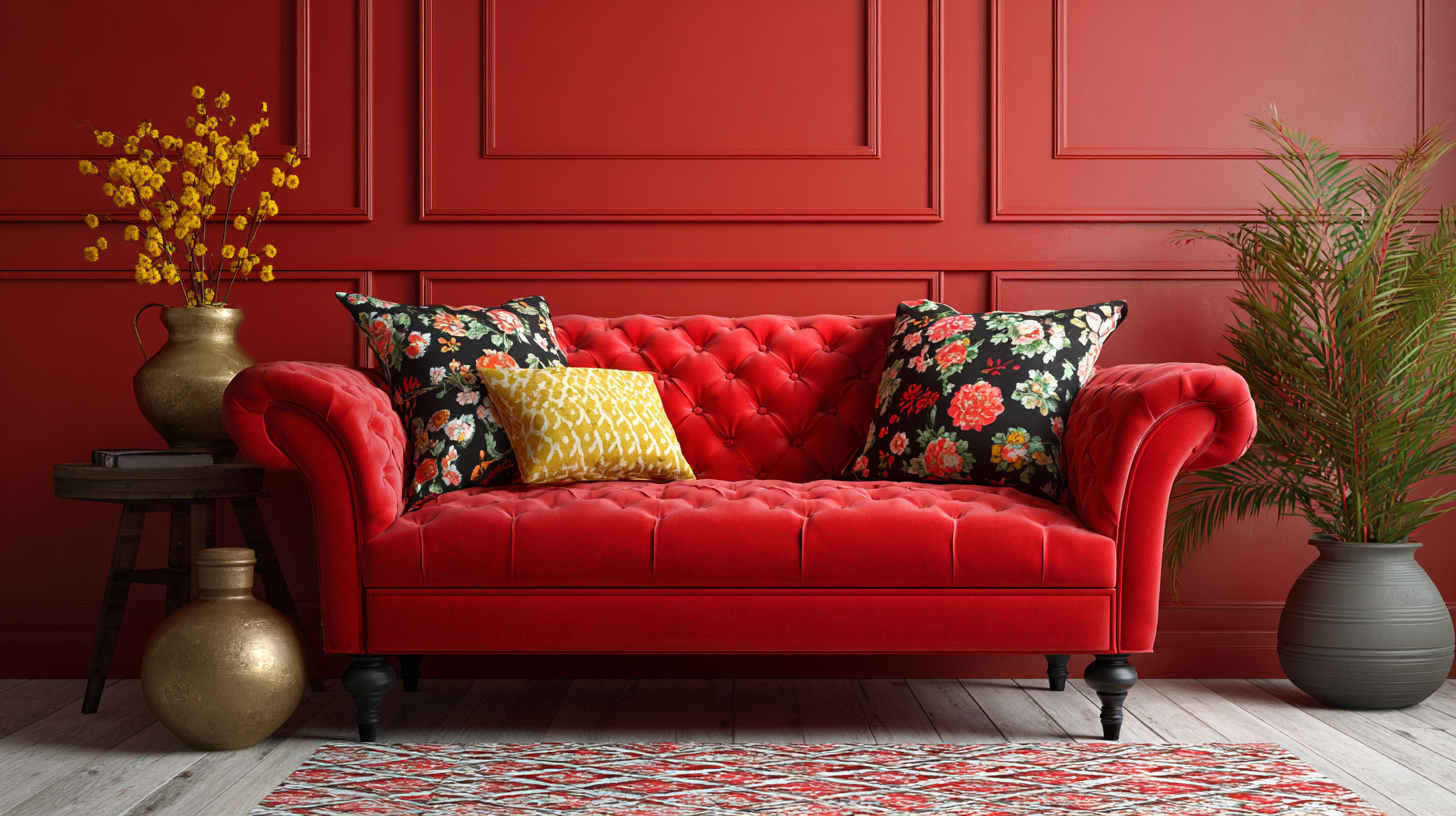 25+ Red Couch Living Room Designs for a Family-Friendly and Cheerful ...