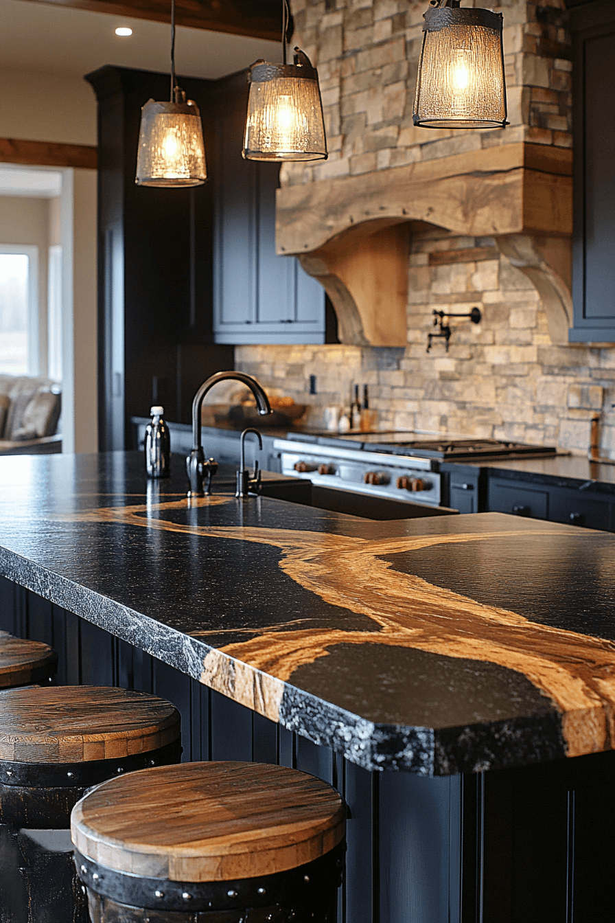 29 Black Granite Countertops Kitchen Ideas That Shine With Contemporary ...