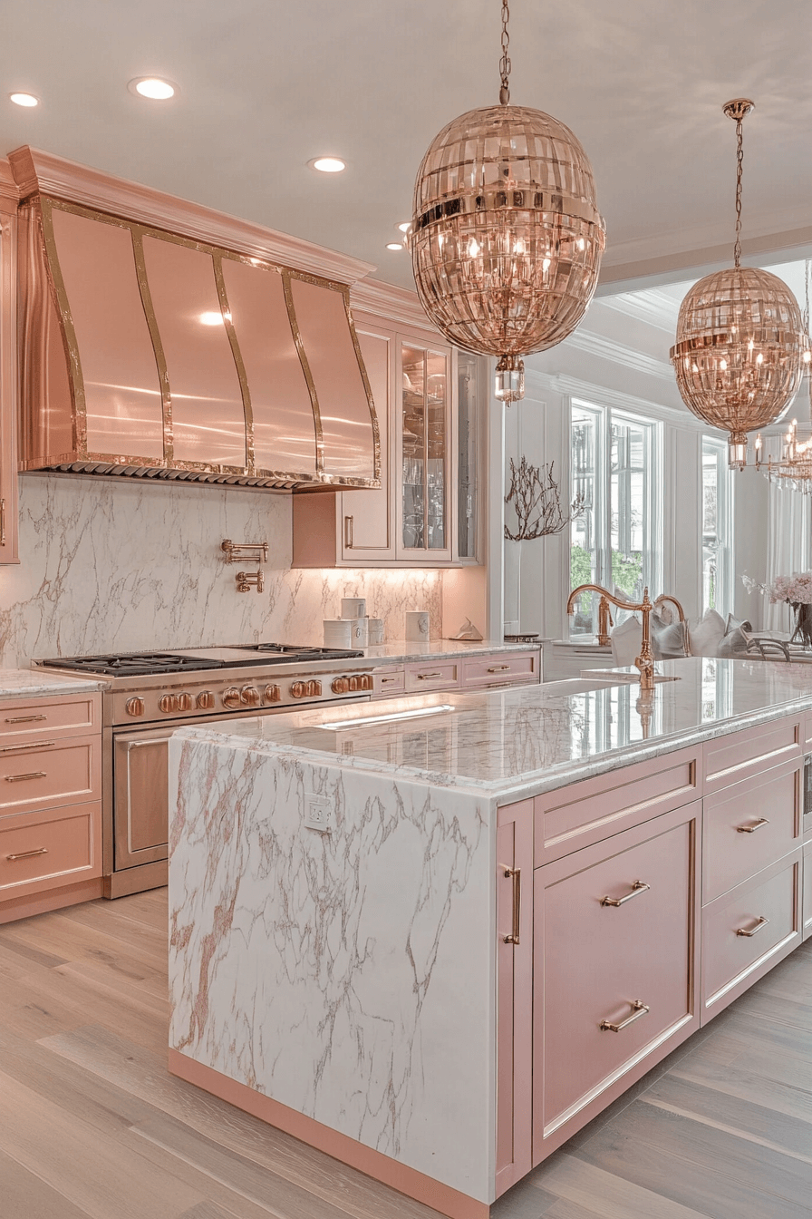 29 Rose Gold Kitchen Cabinets That Transform Your Kitchen Into a Dreamy ...