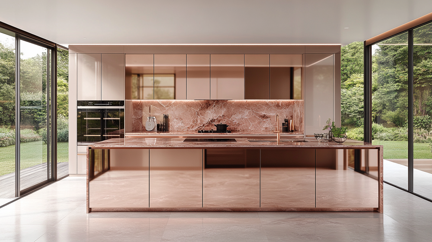 29 Rose Gold Kitchen Cabinets That Transform Your Kitchen Into a Dreamy ...