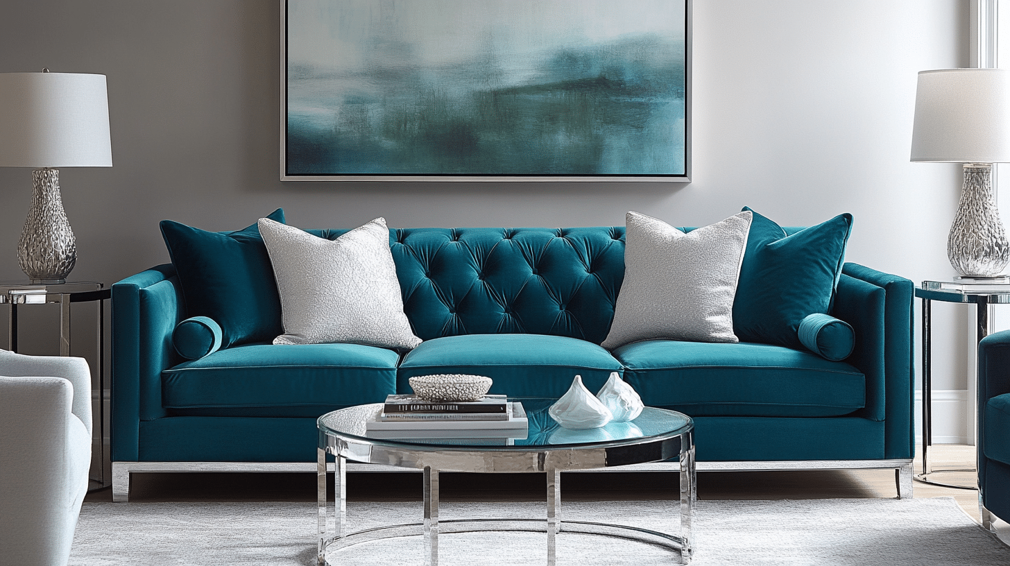 29 Teal Couch Living Room Designs for a Bright and Inviting Space - My ...
