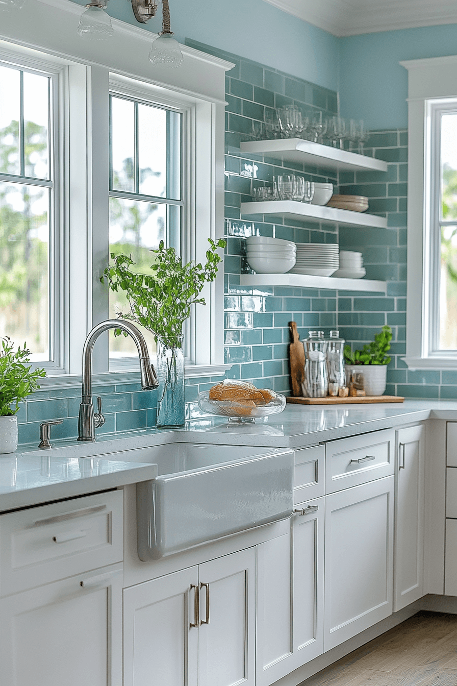 29 Coastal Kitchen Backsplash Ideas That Bring Happy Seaside Energy ...