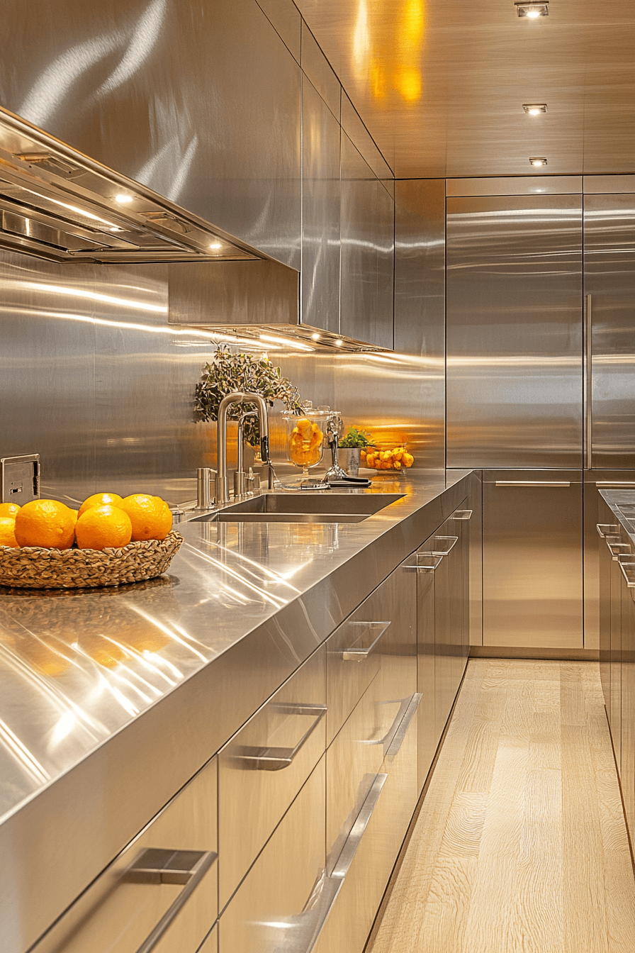 29 Stainless Steel Kitchen Countertops to Add Shine and Strength to ...