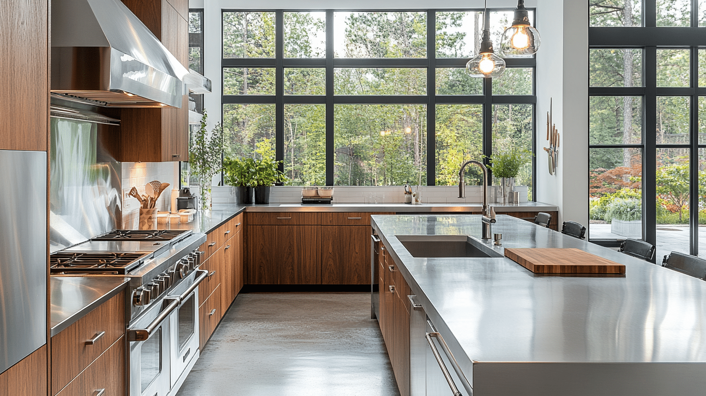 29 Stainless Steel Kitchen Countertops to Add Shine and Strength to ...