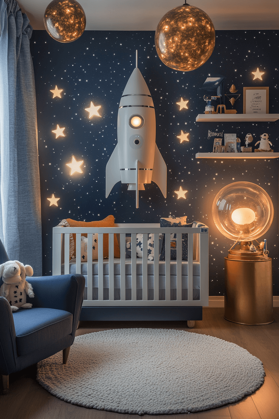 29 Space Themed Nursery Ideas That Make Sweet Dreams Shine - My Elegant ...