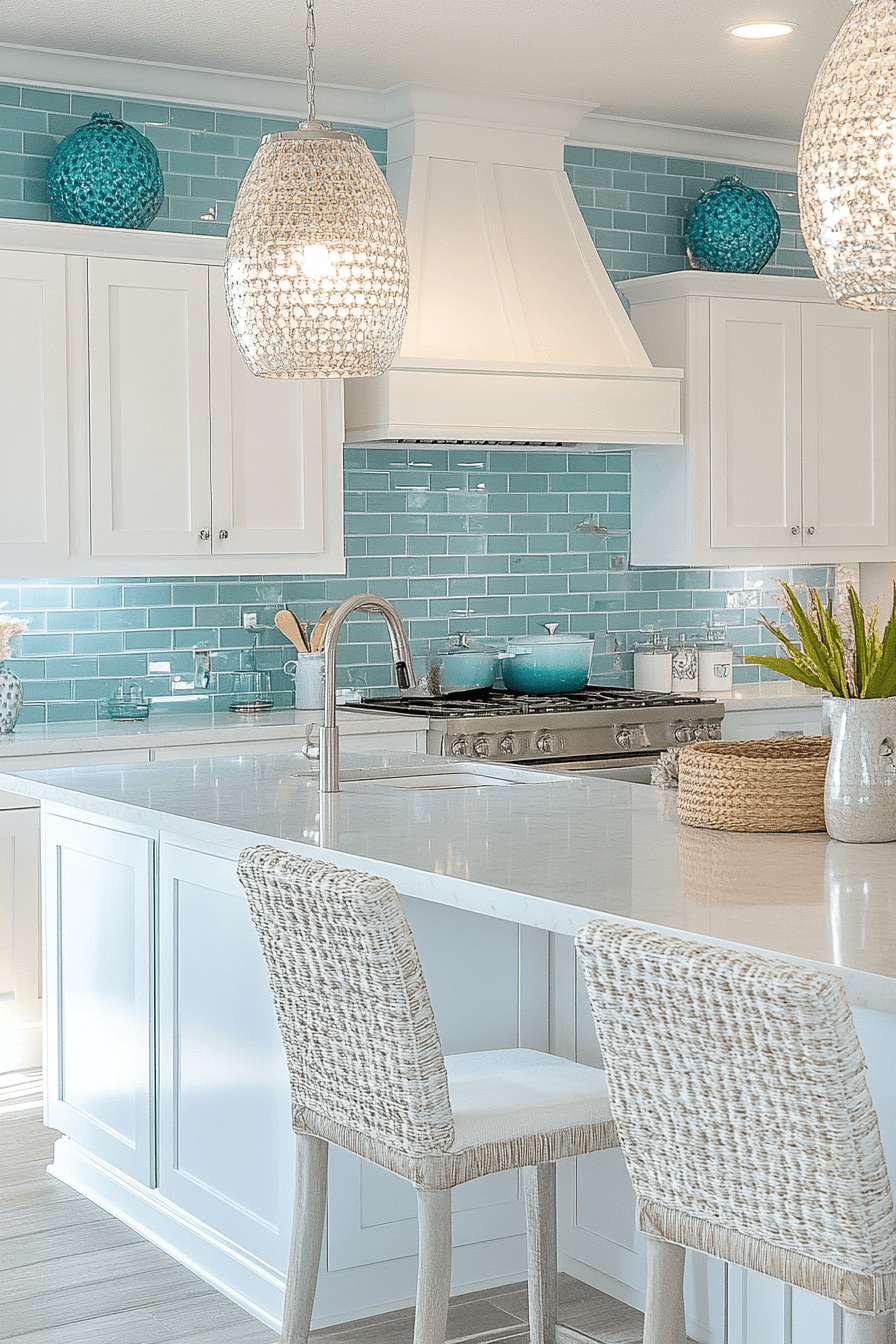 29 Modern Coastal Kitchen Ideas That Make Kitchens Feel Happy - My ...